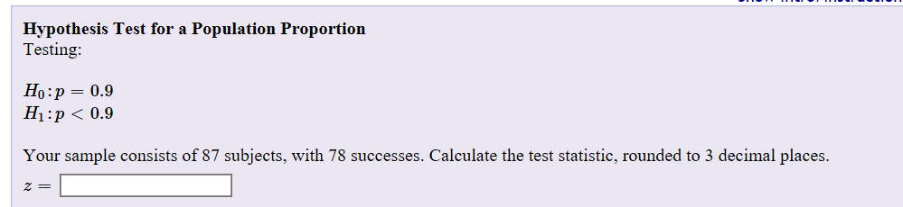 Solved Hypothesis Test for a Population Proportion Testing: | Chegg.com