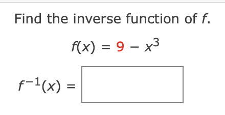 Solved Use the Inverse Function Property to determine | Chegg.com
