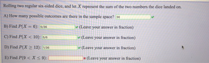 Solved Rolling two regular six-sided dice, and let X | Chegg.com