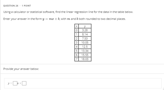 Solved Question 261 Point Using A Calculator Or Statistical