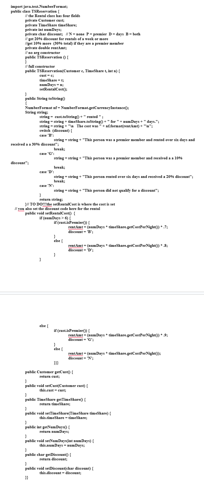 Solved JAVA// YOU'LL TAKE THE START FILES (4 CLASSES) | Chegg.com