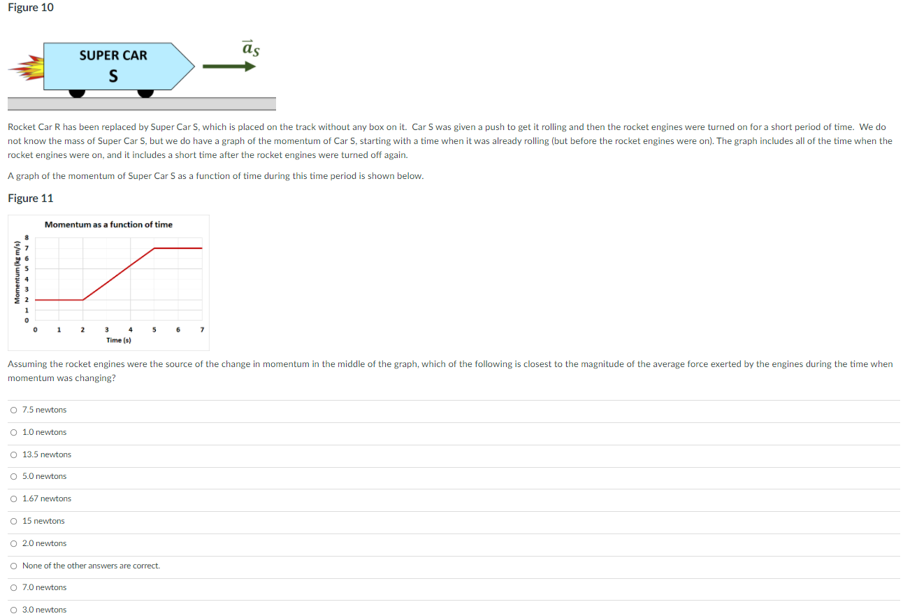 Solved Figure 10 ās SUPER CAR S Rocket Car R has been | Chegg.com