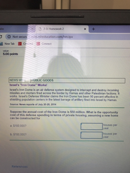 Solved value: 5.00 points Assume that total output is | Chegg.com