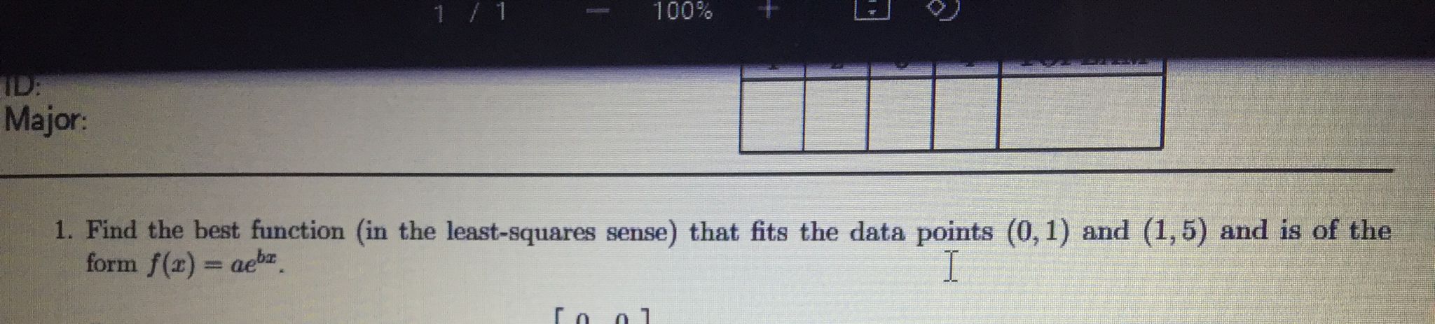 1. Find the best function (in the least-squares | Chegg.com