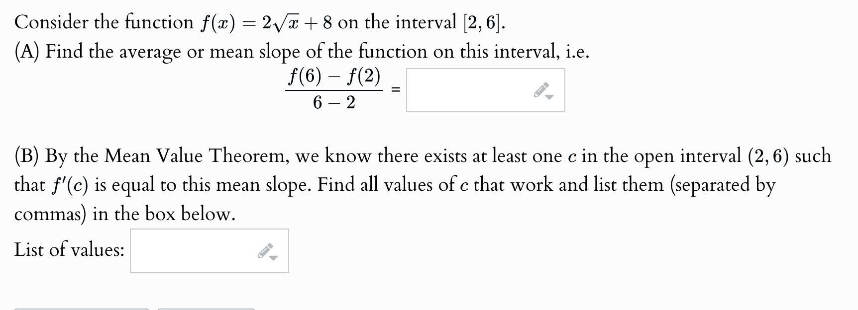 Solved Consider the function f(x)=2x2+8 ﻿on the interval | Chegg.com