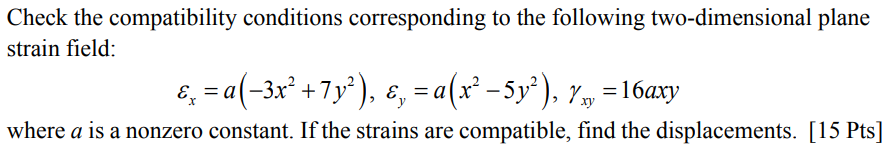 Solved Check the compatibility conditions corresponding to | Chegg.com