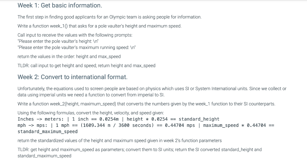 Solved Week 1: Get basic information. The first step in | Chegg.com