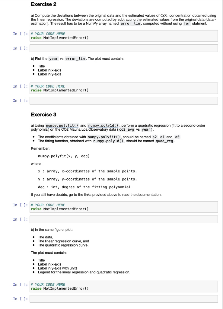 Solved Exercise 2 a) Compute the deviations between the | Chegg.com