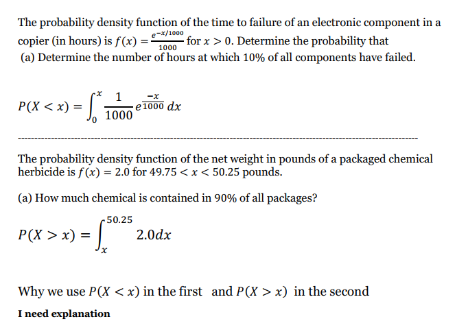 Solved The probability density function of the time to | Chegg.com
