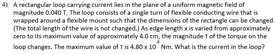 Solved A rectangular loop carrying current lies in the plane | Chegg.com