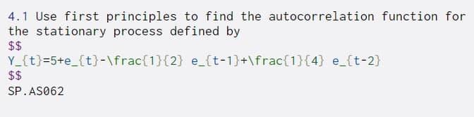Solved 4.1 Use first principles to find the autocorrelation | Chegg.com