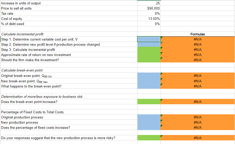 Excel Online Structured Activity: Break-even | Chegg.com