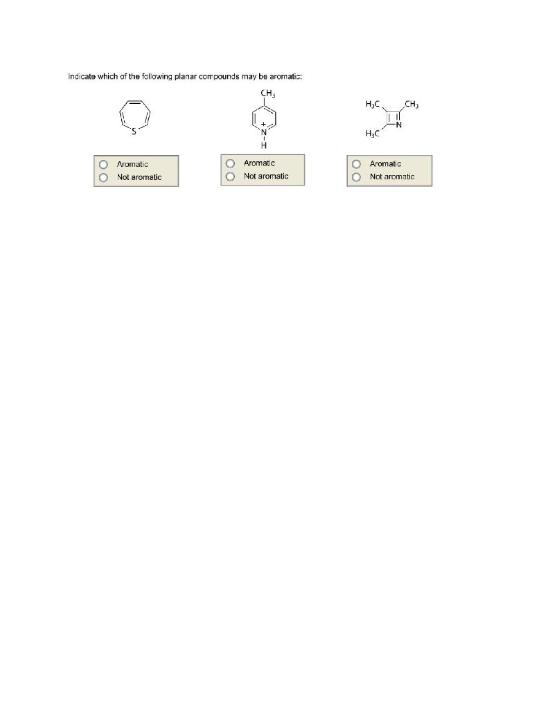 Solved Indicate which of the following planar compounds may | Chegg.com
