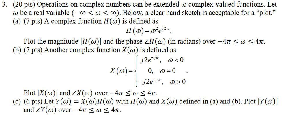 Solved 3. (20 pts) Operations on complex numbers can be | Chegg.com