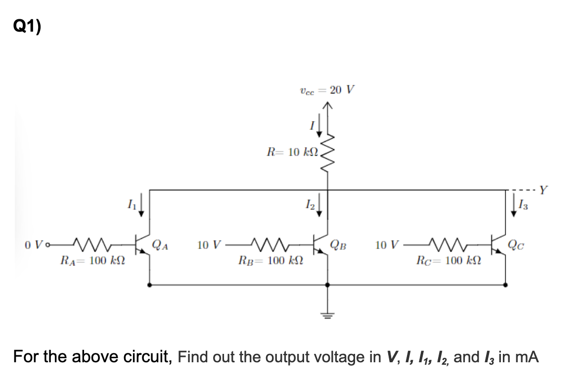Solved For the above circuit, Find out the output voltage in | Chegg.com