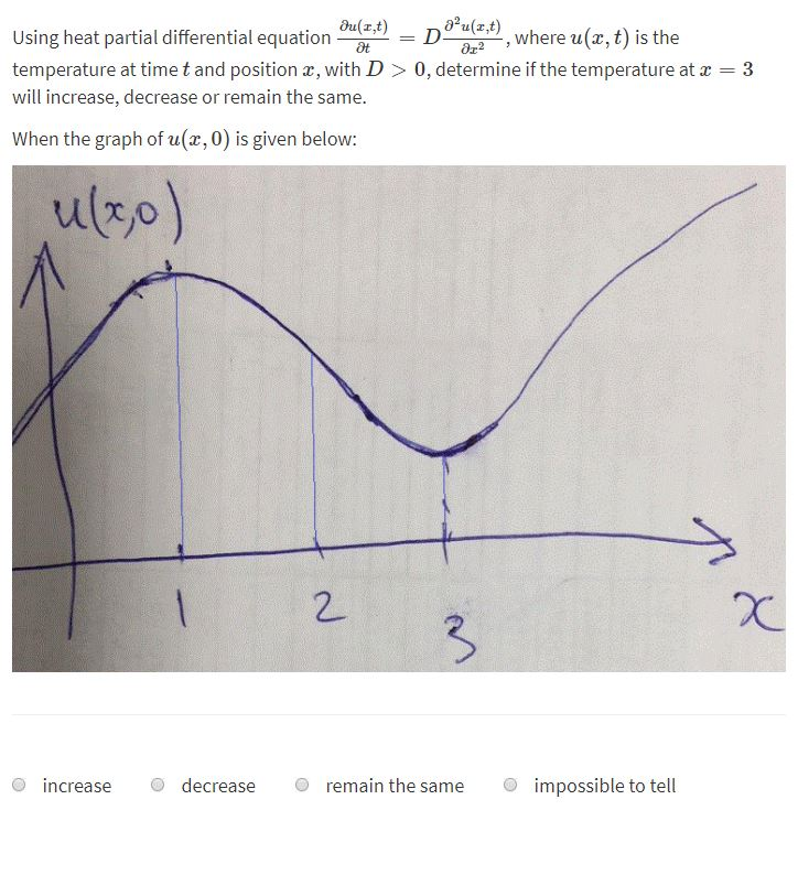 Solved Using heat partial differential equation Ou(2,t) | Chegg.com