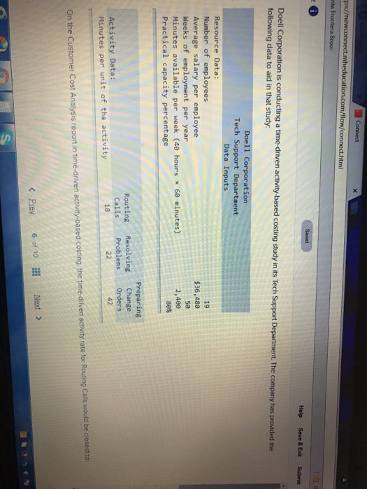 Solved ps:/ m/flow/connect.html Help Save &Exit Submit Doell | Chegg.com