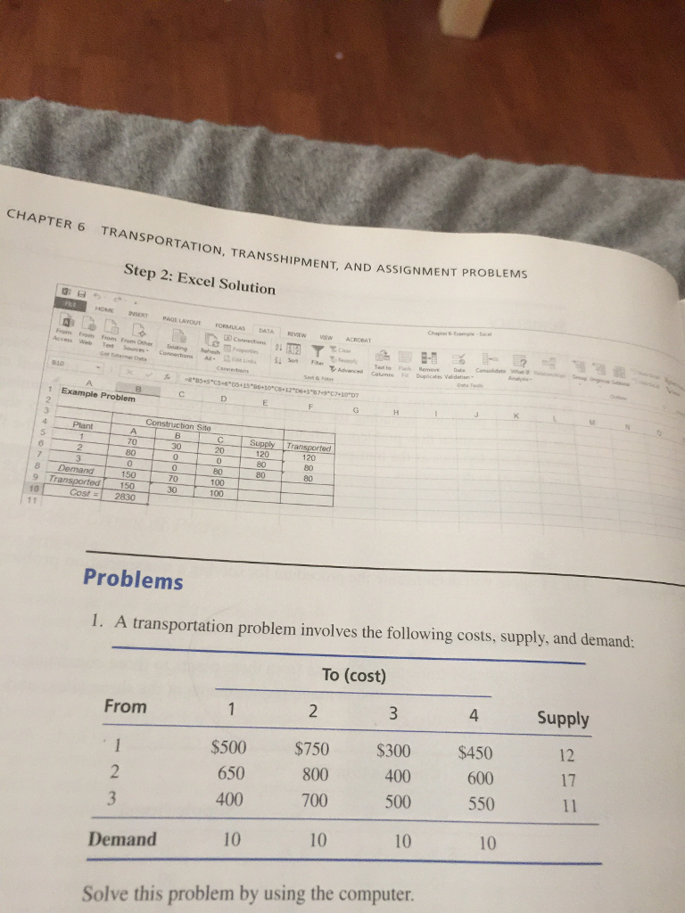 Solved CHAPTER 6 TRANSPORTATION, TRANSSHIPMENT, AN Step 2: | Chegg.com