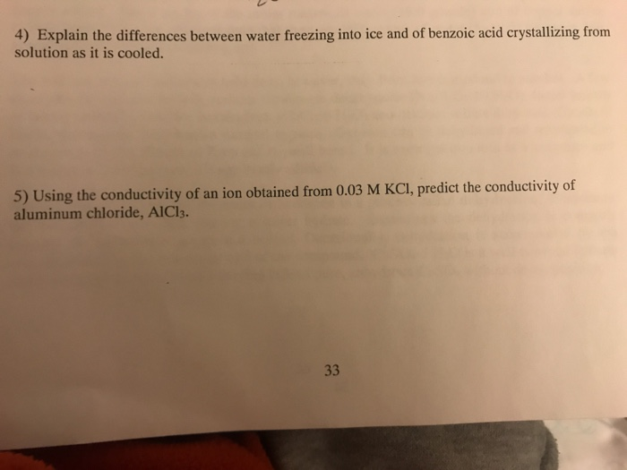 Solved 4) Explain the differences between water freezing | Chegg.com