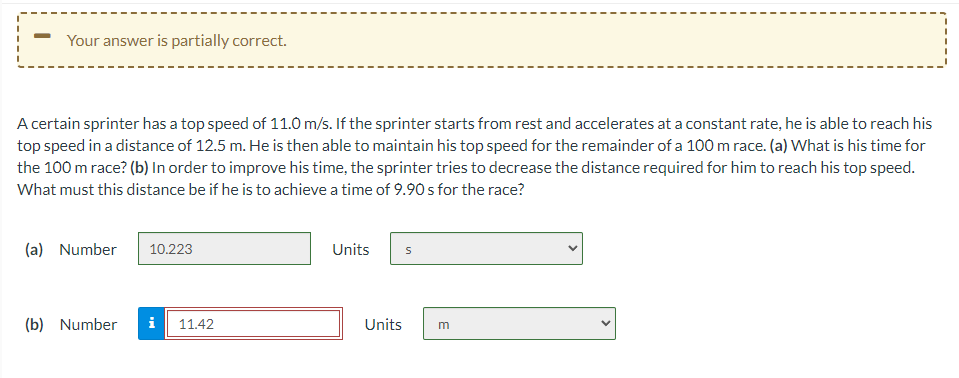 Solved A certain sprinter has a top speed of 11.0 m/s. If | Chegg.com