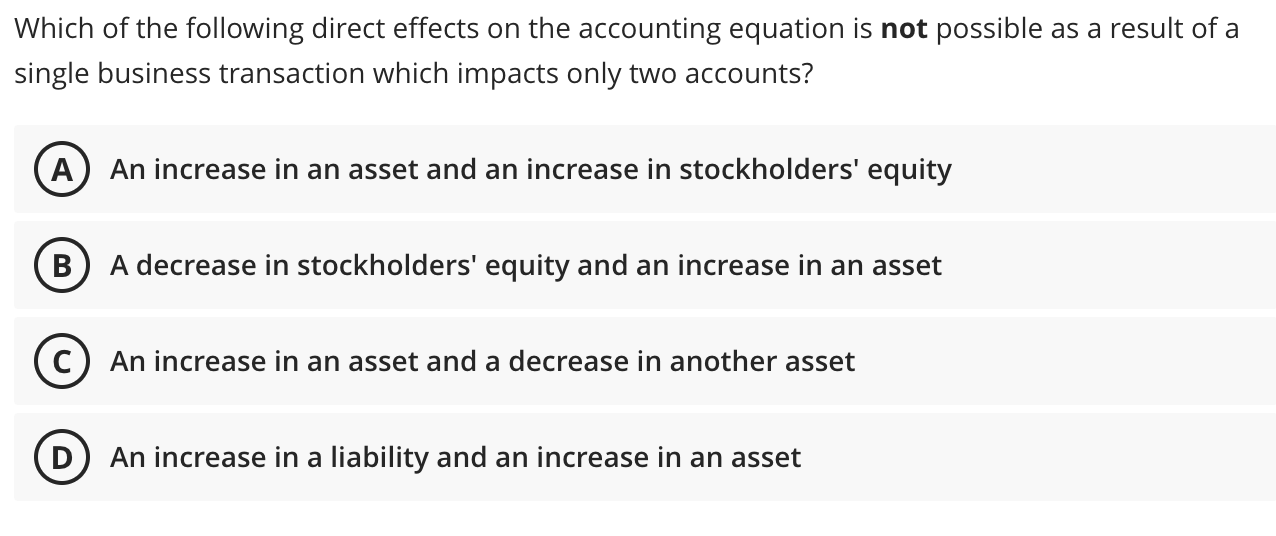 Solved Which of the following direct effects on the | Chegg.com