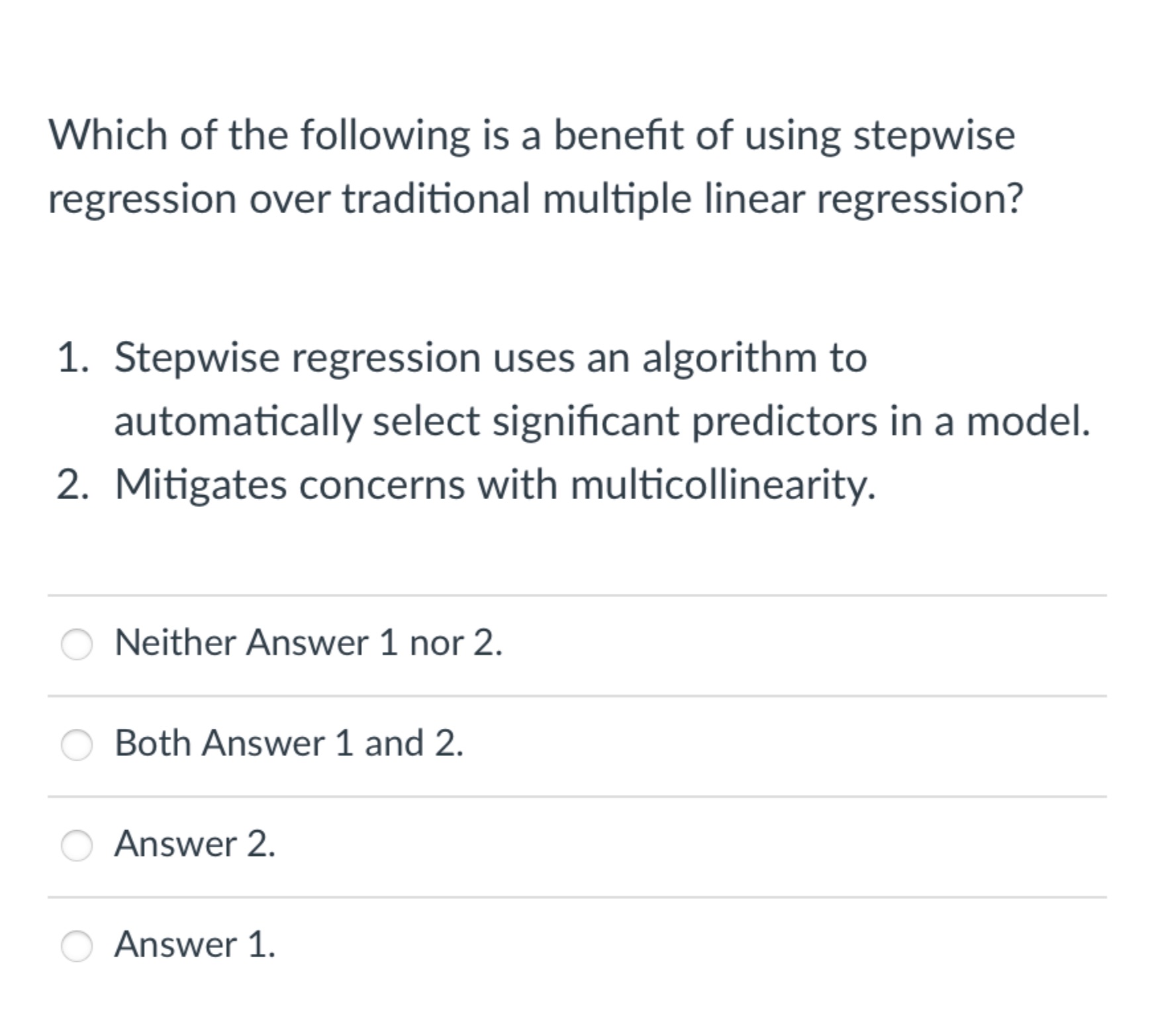 Solved Which of the following is a benefit of using | Chegg.com