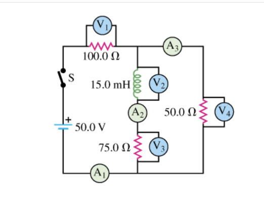 Solved In the circuit shown in (Figure 1), find the readings | Chegg.com