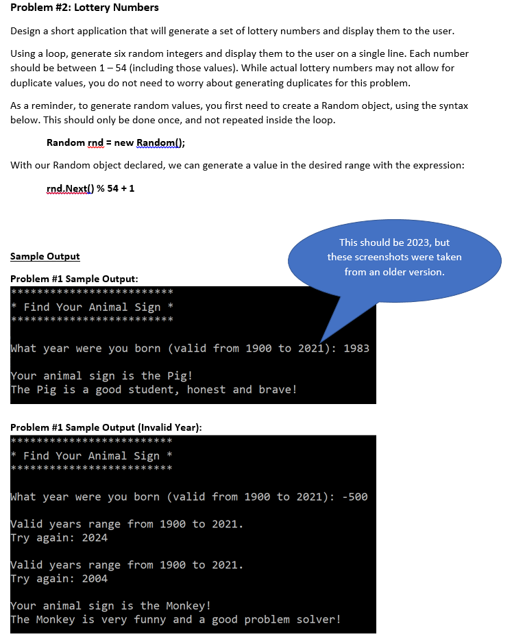 Solved Problem \#1: The Chinese Zodiac Design a short | Chegg.com