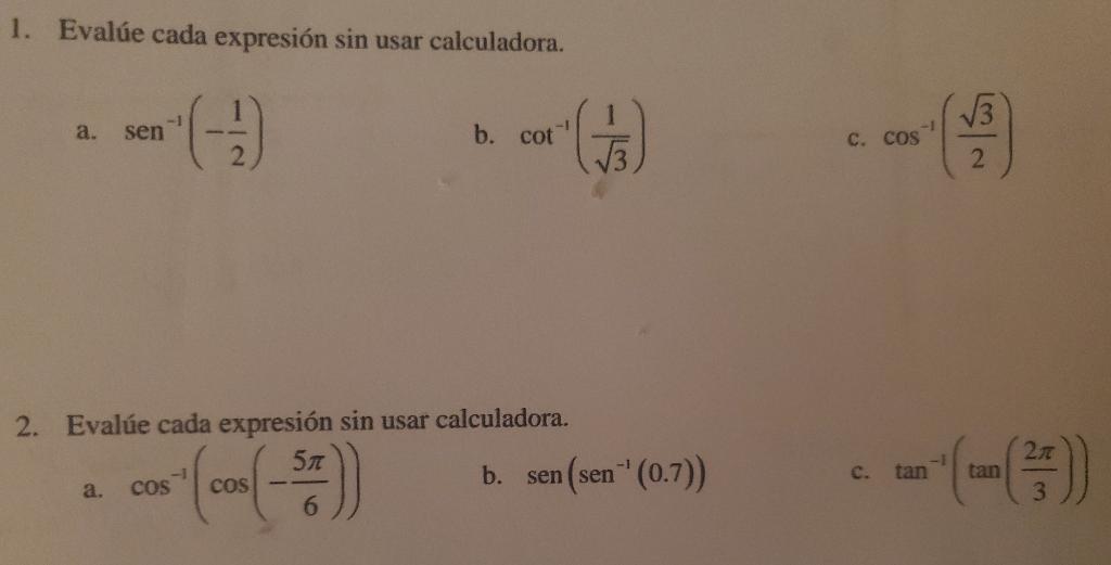 Solved 1) Evaluate each expression without using | Chegg.com