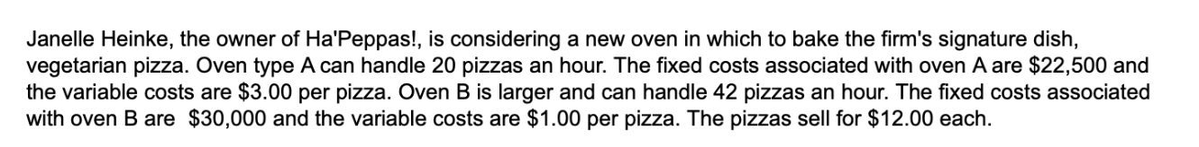 Solved a. The break-even point in units for over Type B = | Chegg.com