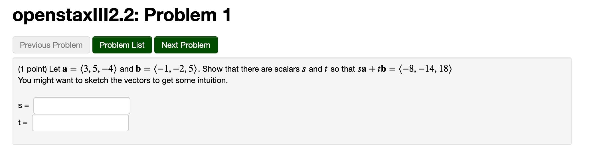 Solved openstaxl|12.2: Problem 1 Previous Problem Problem | Chegg.com