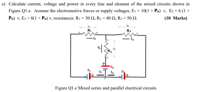 Solved Calculate current, voltage and power in every line | Chegg.com