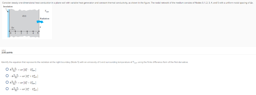 Solved Consider steady one-dimensional heat conduction in a | Chegg.com