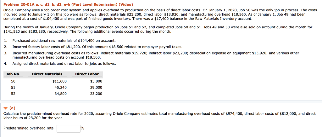 Solved Exercise 20-05 a-c (Part Level Submission) Carla | Chegg.com