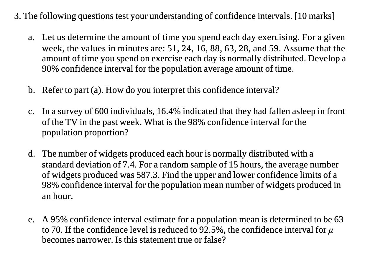 Solved 3. The following questions test your understanding of | Chegg.com