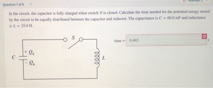 Solved In the circuit, the capacitor is fully charged when | Chegg.com