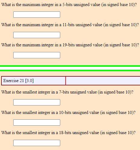 Solved What is the maximum integer in a 5-bits unsigned | Chegg.com