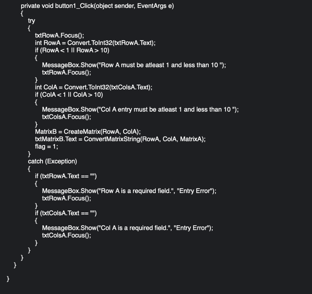 Solved CIS 3309 Section 2 Lab: Matrix Ops 2 Object Problem | Chegg.com