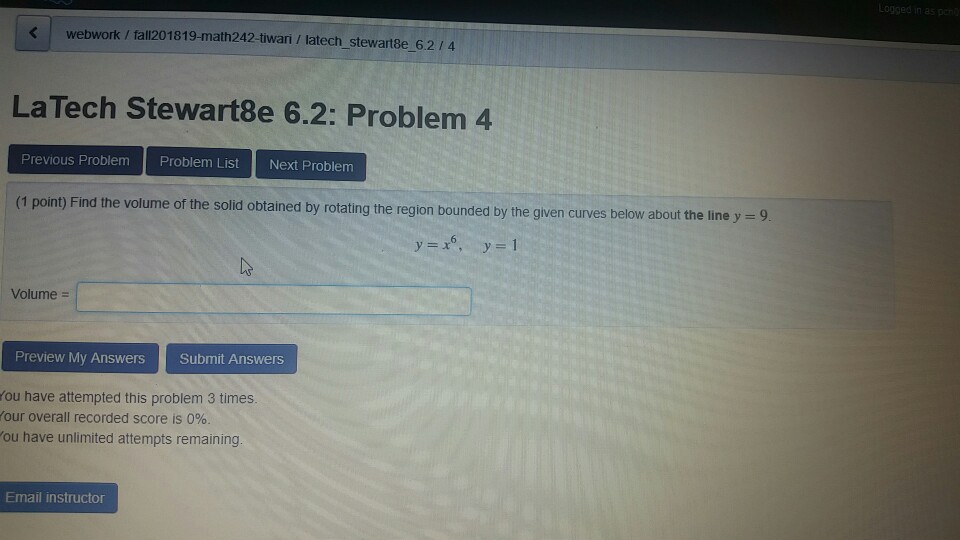 Solved K webwork / fall201819-math242-tiwari / latech | Chegg.com