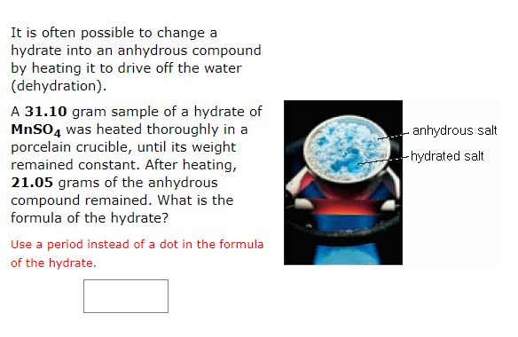 Solved It is often possible to change ahydrate into an | Chegg.com