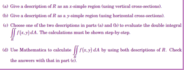 Solved z=f(x,y)=4x+5y+3(a) Give a description of R as an | Chegg.com