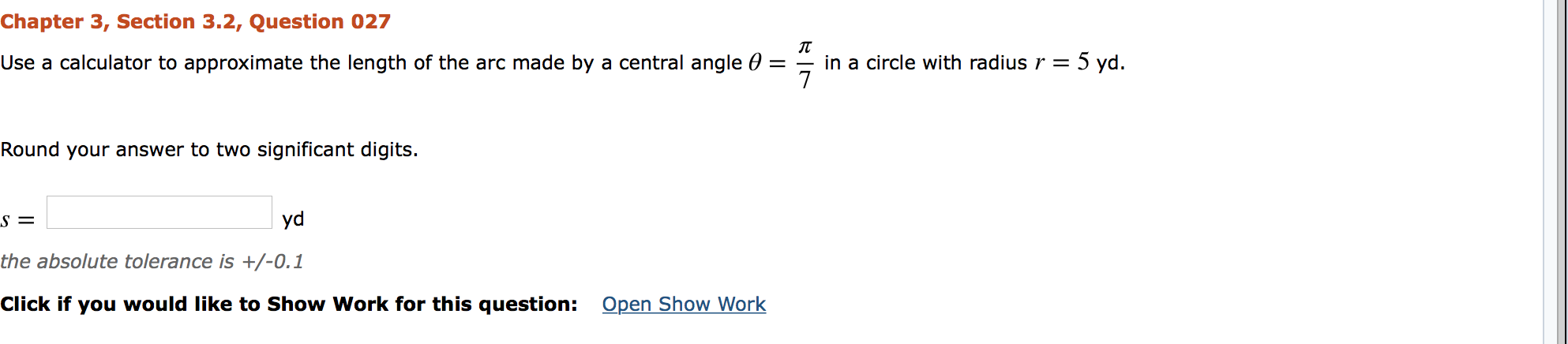 Solved Chapter 3, Section 3.2, Question 032 Use a calculator | Chegg.com