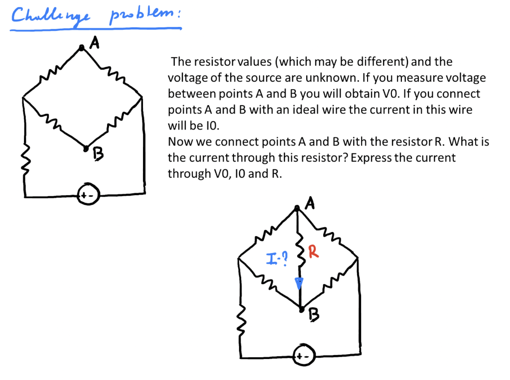 Solved Challenge problem: The resistor values (which may be | Chegg.com