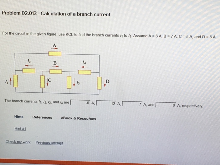 Solved Problem 02.013-Calculation of a branch current For | Chegg.com