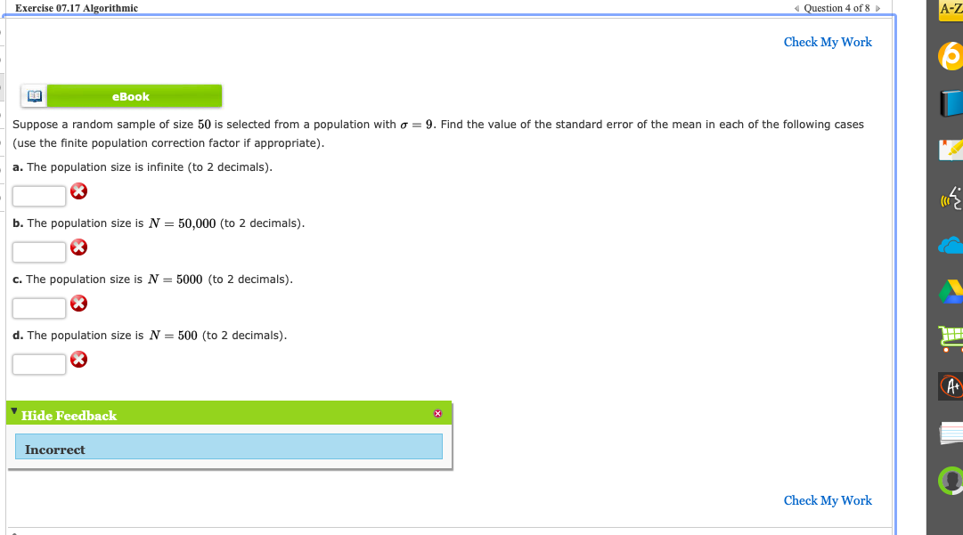 Solved Exercise 07.17 Algorithmic Question 4 of 8 Check My | Chegg.com