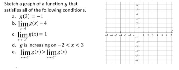 Solved 6 S 4 3 2- Sketch a graph of a function g that | Chegg.com