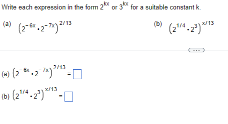 Solved Write each expression in the form 2kx or 3kx for a | Chegg.com