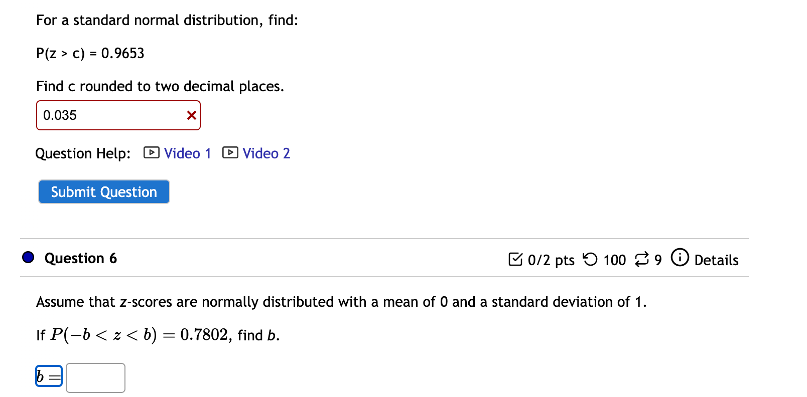 Solved For a standard normal distribution, find: | Chegg.com