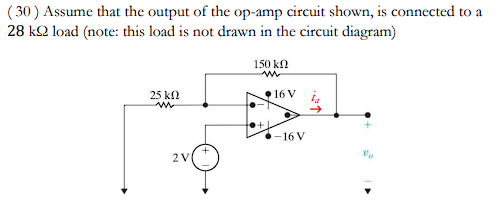 Solved a. Calculate the output voltage V𝑜 across the 28 | Chegg.com