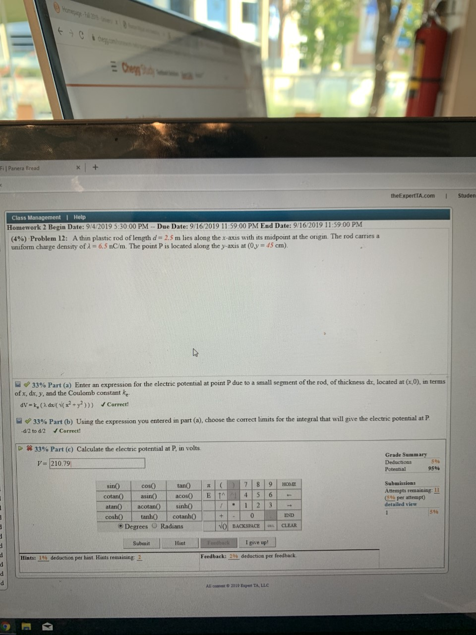 Solved 2 Cher Fi Panera Bread X + theExpertTA.com Studen | Chegg.com